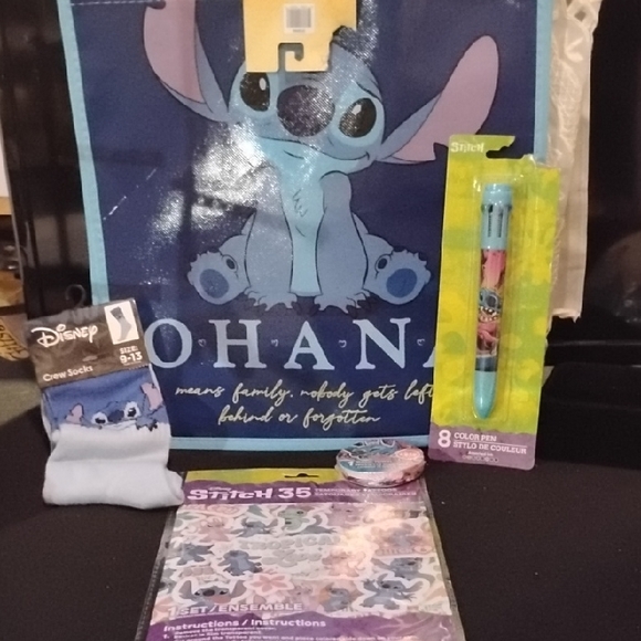 Disney | Accessories | Disney Stitch Blue Gift Set With Pen And ...